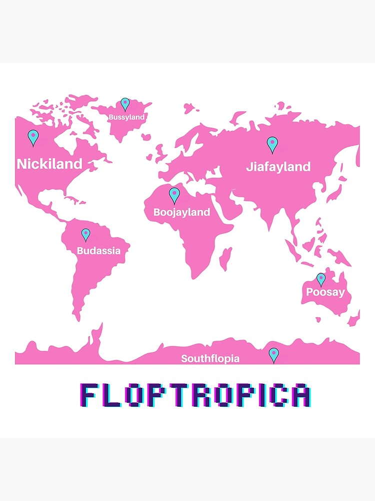 "Floptropica Map" Art Board Print for Sale by tranquillus | Redbubble