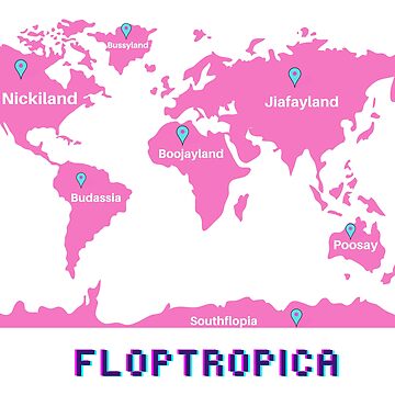 "Floptropica Map" Sticker for Sale by tranquillus | Redbubble