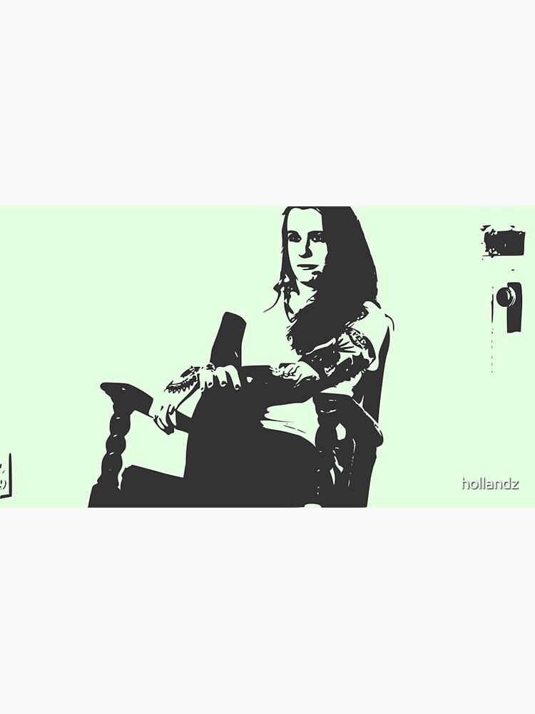 "Laura Jane Grace - Light Green Stencil Print" Sticker by hollandz ...