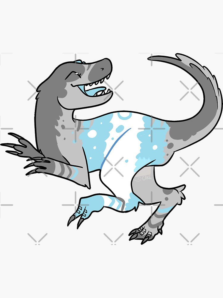"Demi-boy Pride Yutyrannus" Sticker for Sale by snuggle-cakes | Redbubble