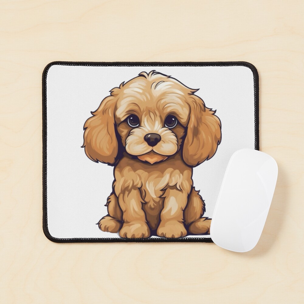 "Cute Cartoon Apricot Cavapoo Puppy Dog" Sticker for Sale by EpicFoxArt | Redbubble