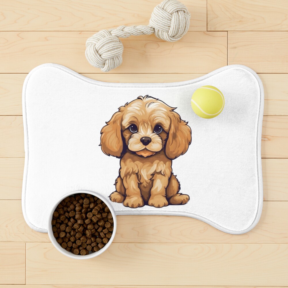 "Cute Cartoon Apricot Cavapoo Puppy Dog" Sticker for Sale by EpicFoxArt ...