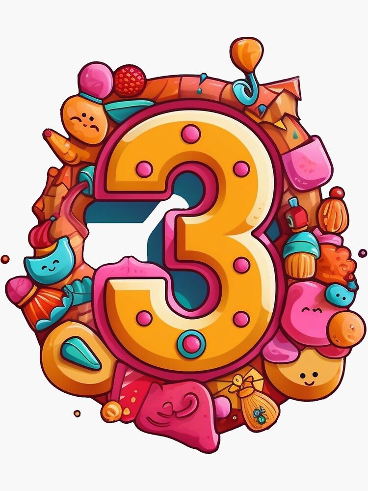 "Royal seal of number 3" Sticker for Sale by CutePlanetEarth | Redbubble