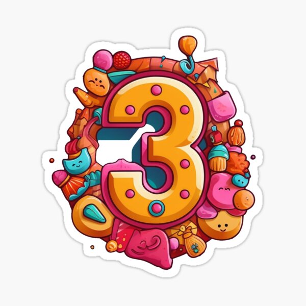 "Royal seal of number 3" Sticker for Sale by CutePlanetEarth | Redbubble