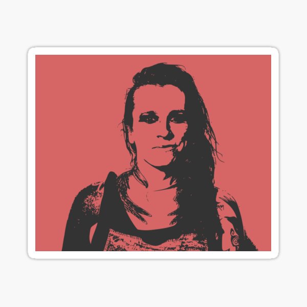 "Laura Jane Grace - Red Stencil Print" Sticker by hollandz | Redbubble