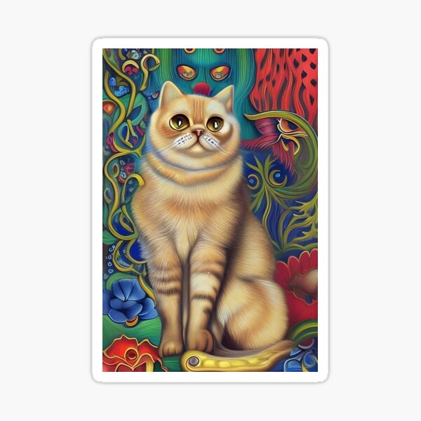 "Fancy Cat" Sticker for Sale by Chella74 | Redbubble