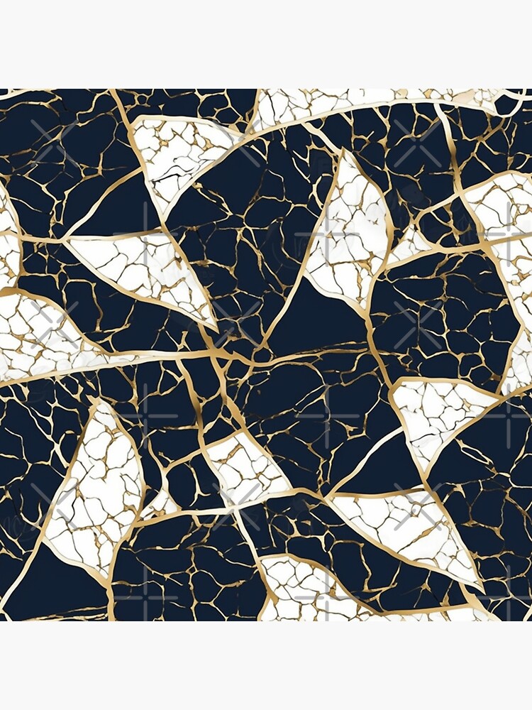 "Kintsugi Pattern Blue and White" Sticker for Sale by ScarletClover ...
