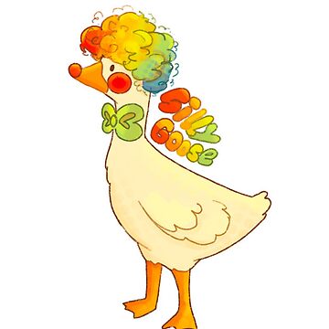"Silly goose (with words) " Sticker for Sale by HalapenoHarvest | Redbubble