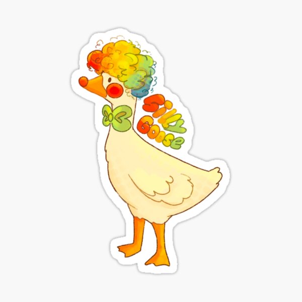 "Silly goose (with words) " Sticker for Sale by HalapenoHarvest | Redbubble