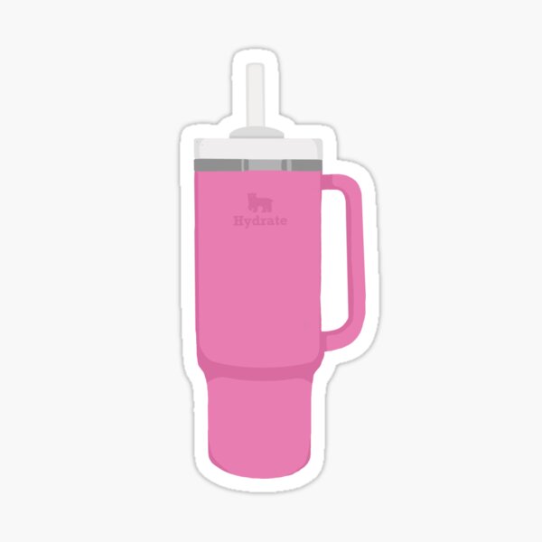 "Preppy Pink Water Bottle " Sticker for Sale by preppydoodles | Redbubble