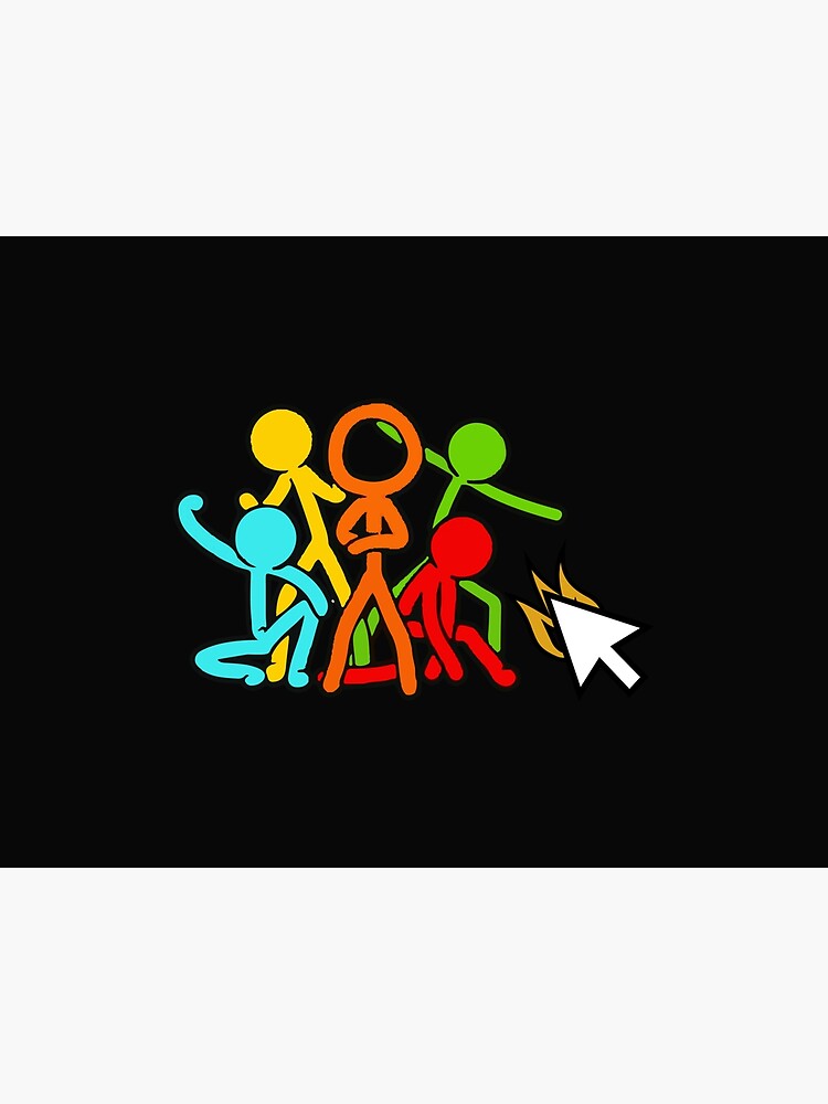 "Five Stick Figures Alan Becker Gaming " Pet Mat for Sale by DulceHeat ...