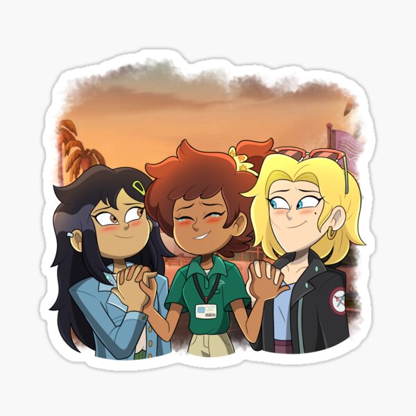 "Amphibia Calamity Trio Anne Sasha Marcy S3 Timeskip The Hardest Thing " Sticker for Sale by ...