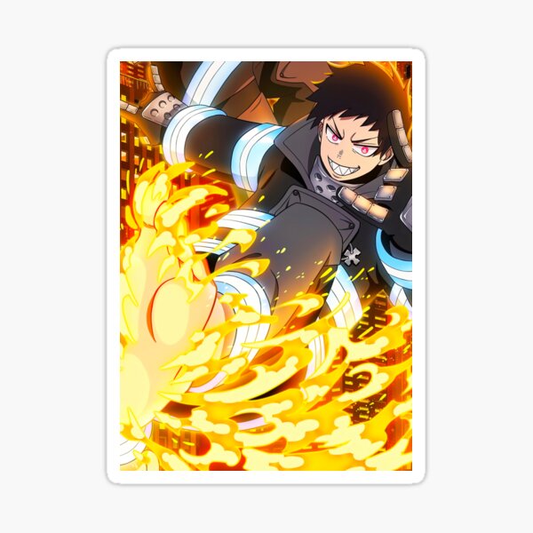 "FireForce Shinra" Sticker for Sale by MangaFan-Art | Redbubble