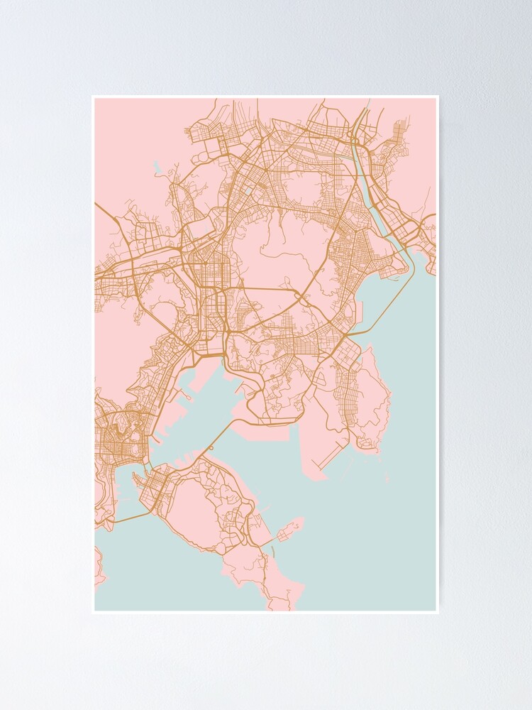 "Busan map, South Korea" Poster by AnnaGo | Redbubble