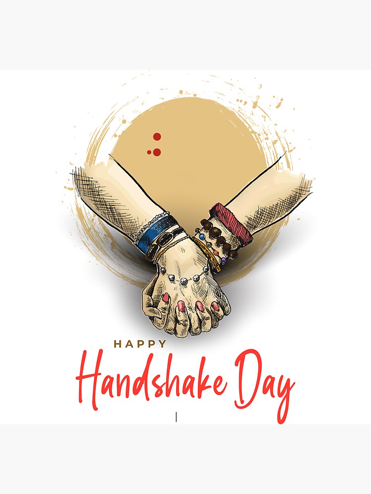 "National Handshake Day" Sticker for Sale by Store-Hassan | Redbubble