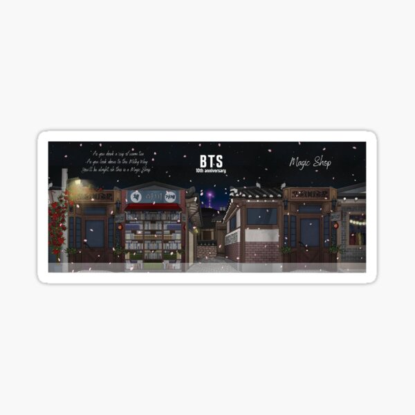 "BTS Magic Shop 10th anniversary " Sticker for Sale by sunshine4dsoul ...