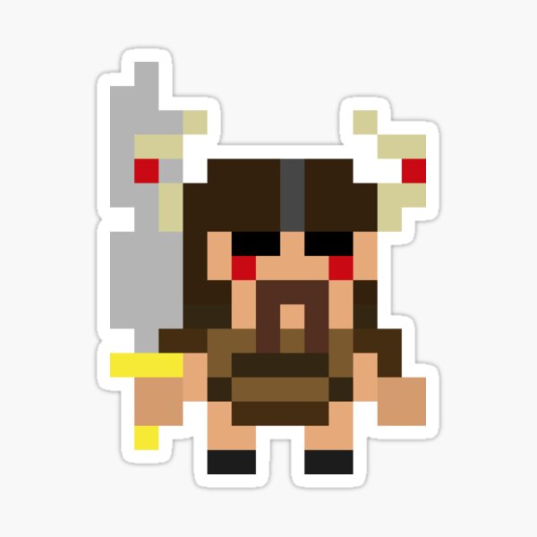 "Barbarian - OSRS RuneScape – Pixel character" Sticker for Sale by ...
