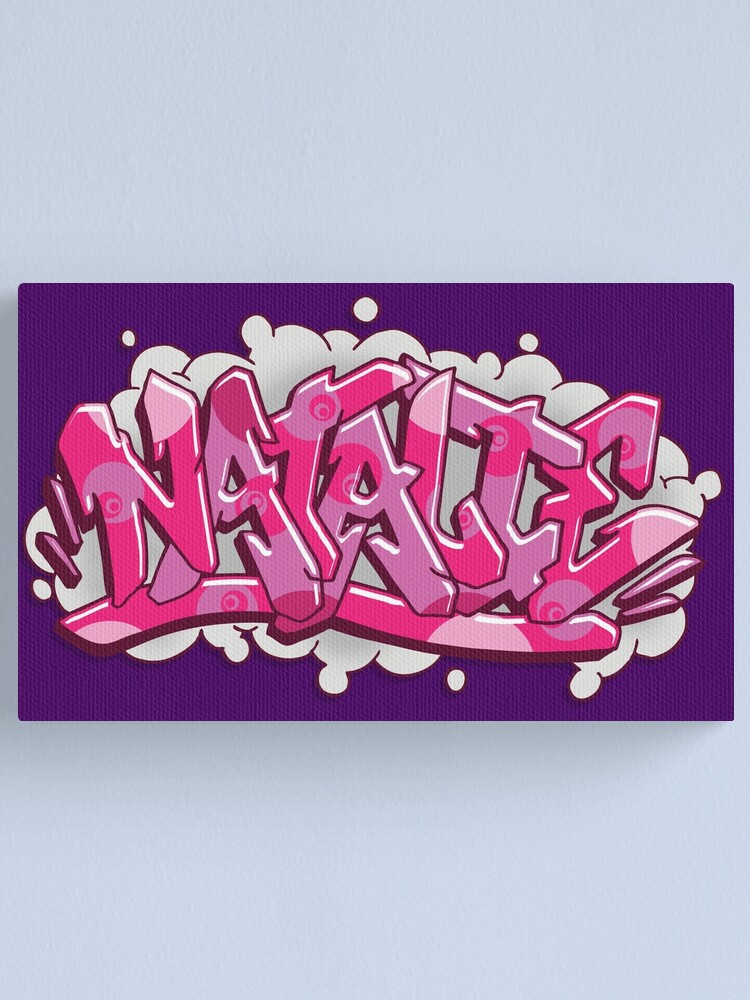 "Natalie graffiti lettering" Canvas Print for Sale by NameGraffiti ...
