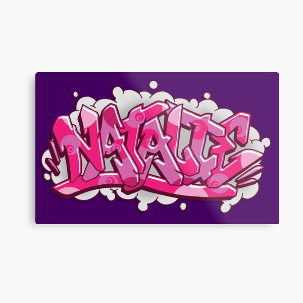 Lámina metálica «Letras de Natalie graffiti» de NameGraffiti | Redbubble