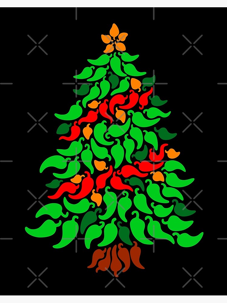 "Chili Pepper Holiday Tree" Art Board Print for Sale by dreambeast ...