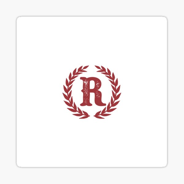 "Rustic Red Monogram: Letter R" Sticker for Sale by MilitaryCandA ...