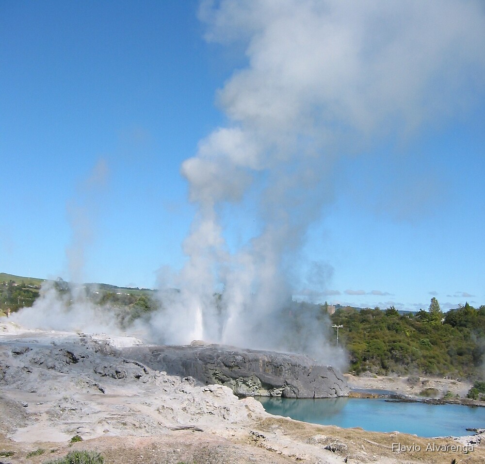 "Rotorua, North Island of New Zealand" by Flavio Alvarenga | Redbubble