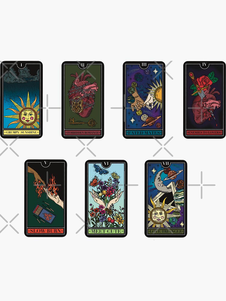 "Book Trope Tarot Card Sticker in Color" Sticker for Sale by ...