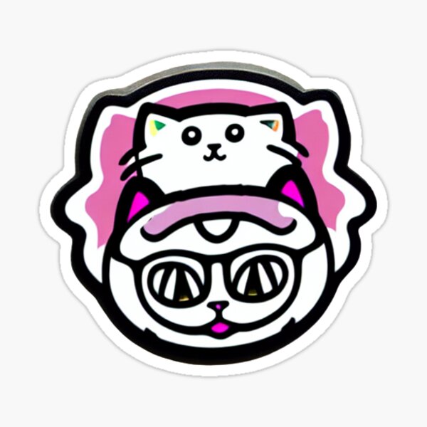 "Cute cat tama" Sticker for Sale by Artlayer | Redbubble