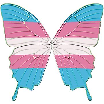 "Transgender flag pride butterfly" Sticker for Sale by Abyssalbee | Redbubble
