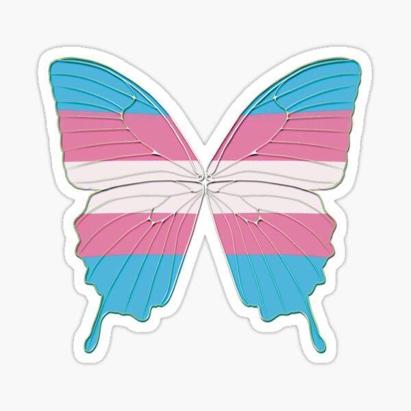 "Transgender flag pride butterfly" Sticker for Sale by Abyssalbee | Redbubble