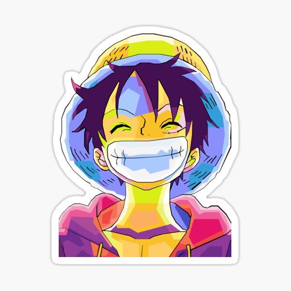 "one piece Luffy smile" Sticker for Sale by Superkent | Redbubble