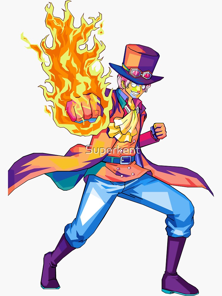 "One piece Sabo" Sticker for Sale by Superkent | Redbubble