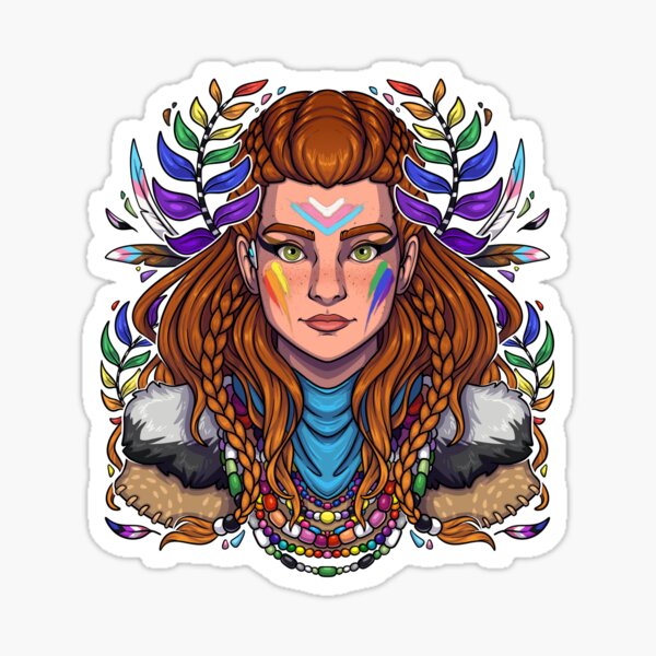 "Aloy PRIDE" Sticker for Sale by Maggie-Rose | Redbubble