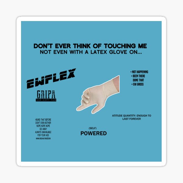 "Latex!" Sticker for Sale by gasponce | Redbubble