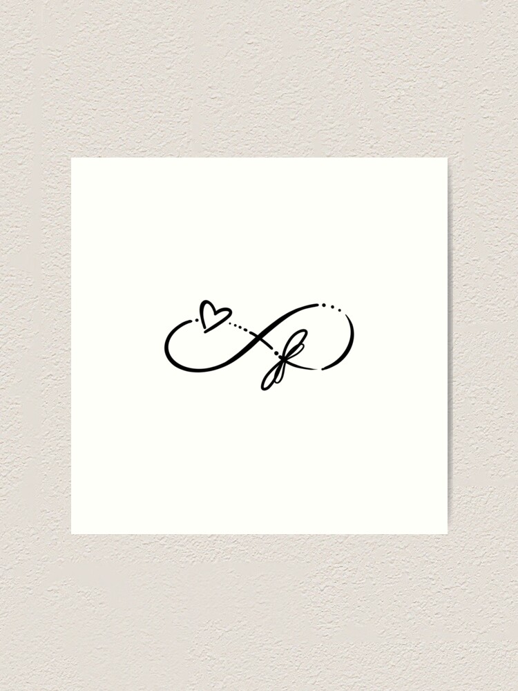 "Dragonfly Infinity Heart" Art Print for Sale by CuteTattoo | Redbubble