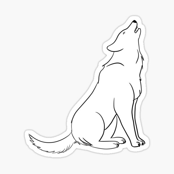 "Stick figure wolf - Welshdesigns" Sticker for Sale by welshdesigns ...