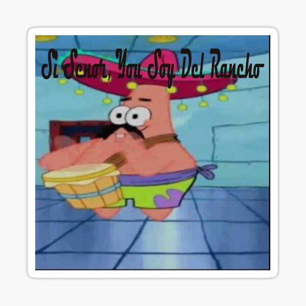 "Mexican Patrick" Sticker by jaxonleo | Redbubble