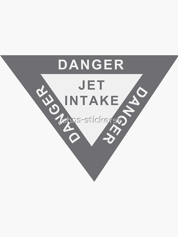 "Jet Intake Danger Warning Decal - F35 Stealth Jet Design Fighter Plane ...