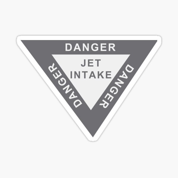 "Jet Intake Danger Warning Decal - F35 Stealth Jet Design Fighter Plane ...