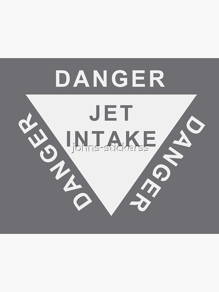 "Jet Intake Danger Warning Square Decal - F35 Stealth Jet Design ...