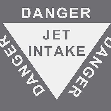 "Jet Intake Danger Warning Square Decal - F35 Stealth Jet Design ...