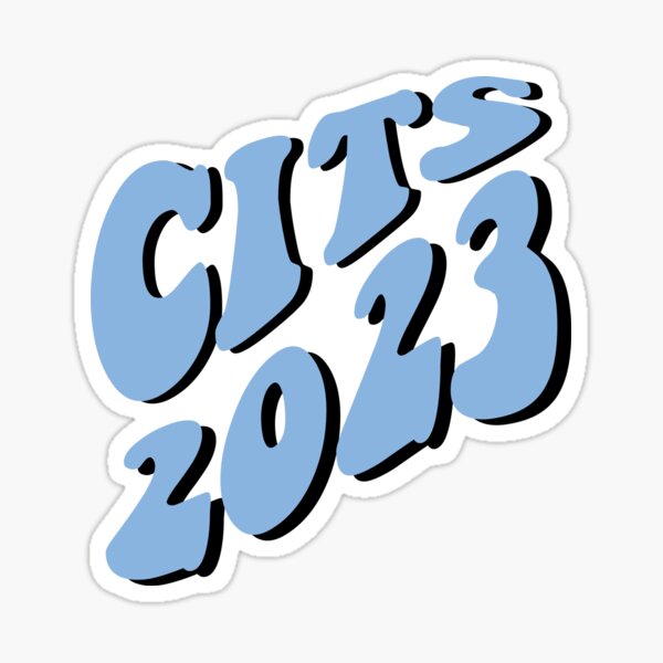 "CITS 2023 Groovy Blue" Sticker for Sale by drewsandler | Redbubble