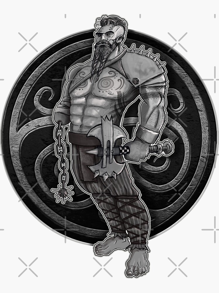 "GAULISH WARRIOR- Celtic Tribesman Character" Sticker for Sale by Ice ...
