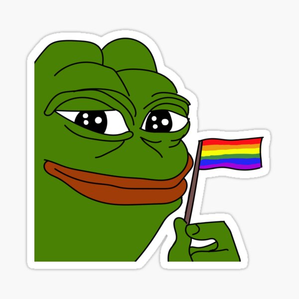 "Pepe the Frog Celebrates Pride - LGBT Flag Celebrates on pride month ...