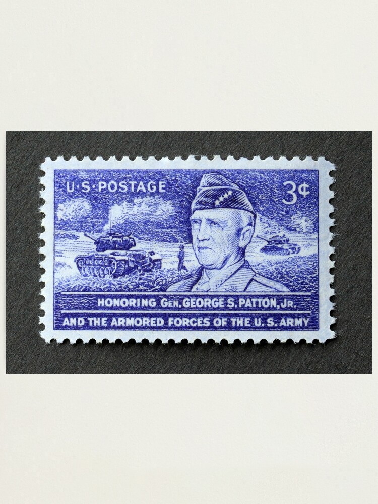 "1953 3¢ General George S. Patton, Jr. Postage Stamp" Photographic ...