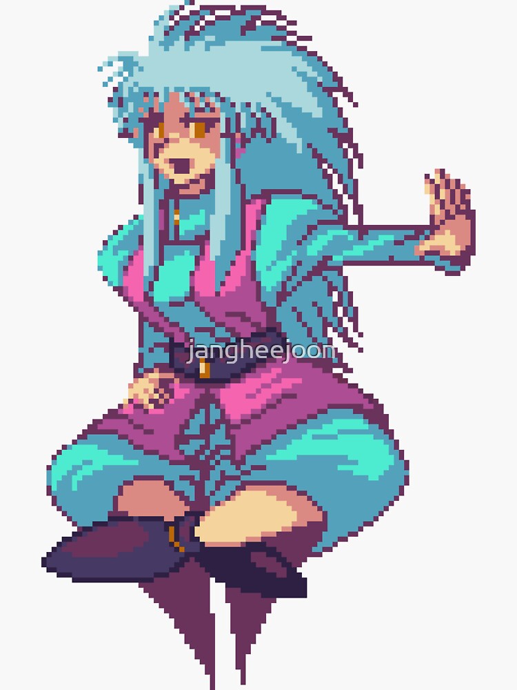 "Tenchi Muyo! - Ryoko - Pixelart Sprite" Sticker for Sale by ...