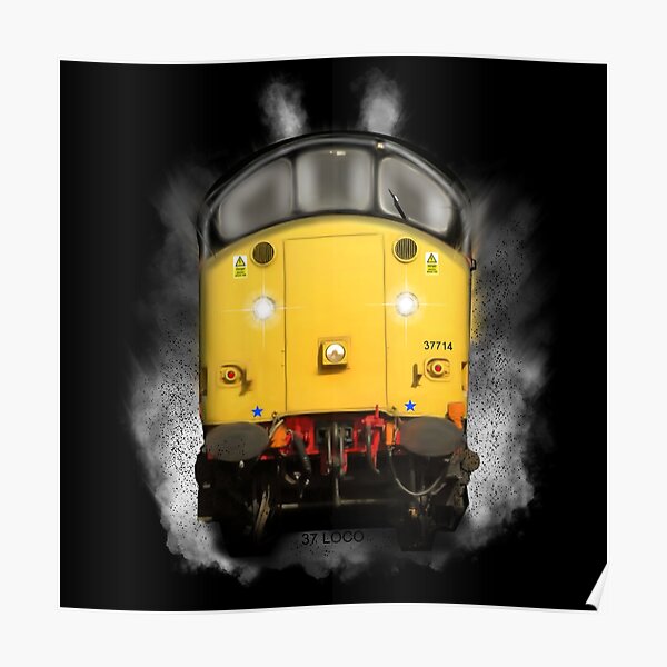 "Class 37 Loco Design by SignsOfTheTimes" Poster for Sale by ...