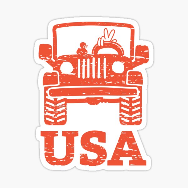 "Happy Trails in the USA - Orange" Sticker for Sale by BlueSkyTheory ...