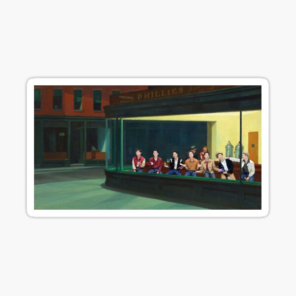 "BTS Nighthawks" Sticker for Sale by Maerlyn8 | Redbubble