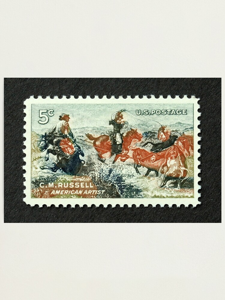 "1964 5¢ Charles M. Russell Postage Stamp" Photographic Print by ...